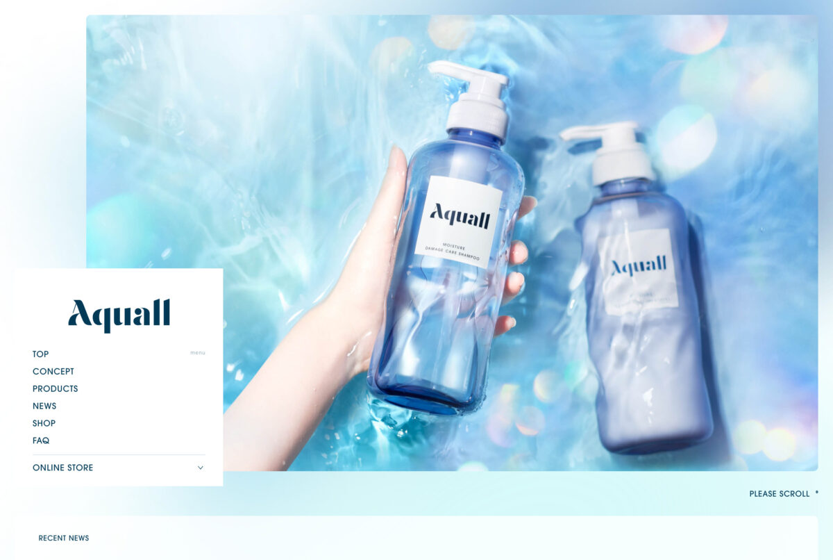 Aquall – アクアセラピービューティーブランド | Stock - 日本のWebデザインギャラリー